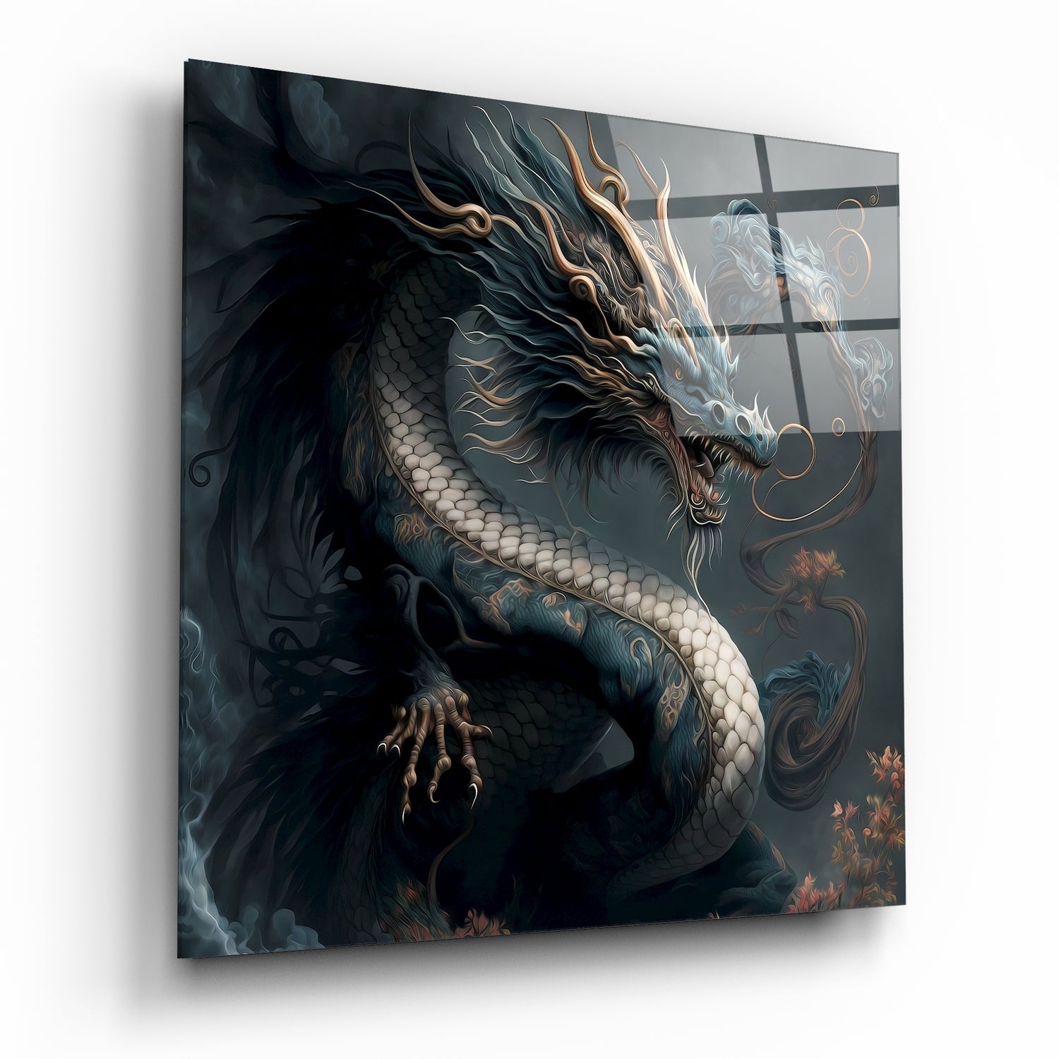 Dragons Roar Glass Wall Art Designers Collection Insigne Art Design Unique Designs
