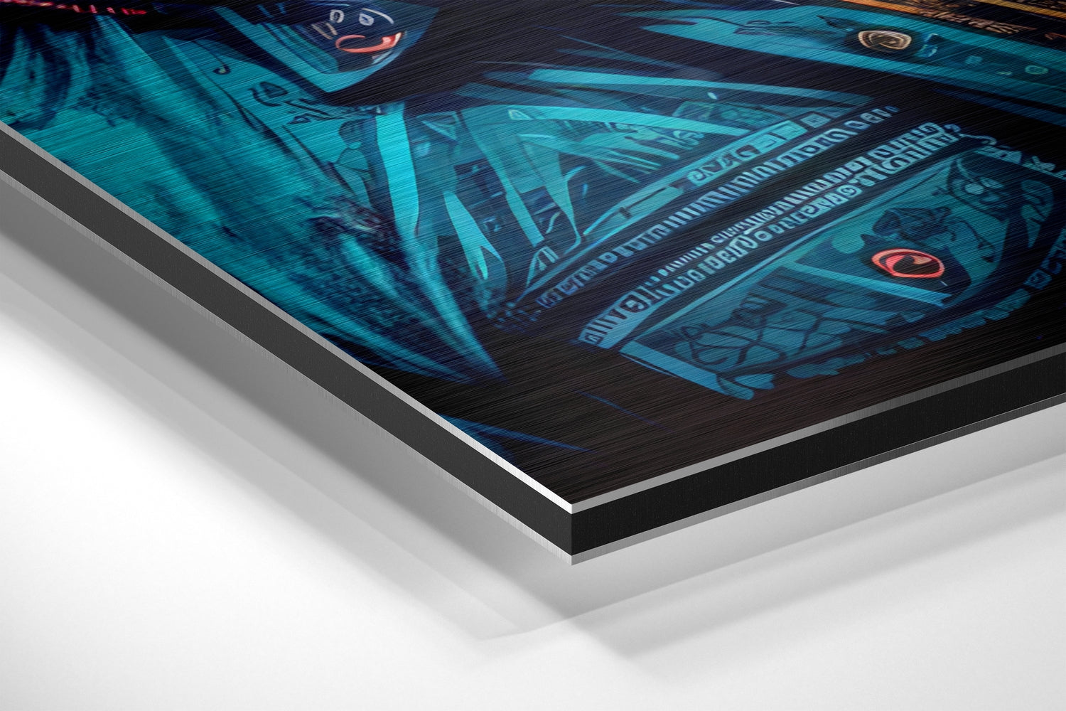 Lion Brushed Aluminium Dibond Wall Art – Insigneart UK